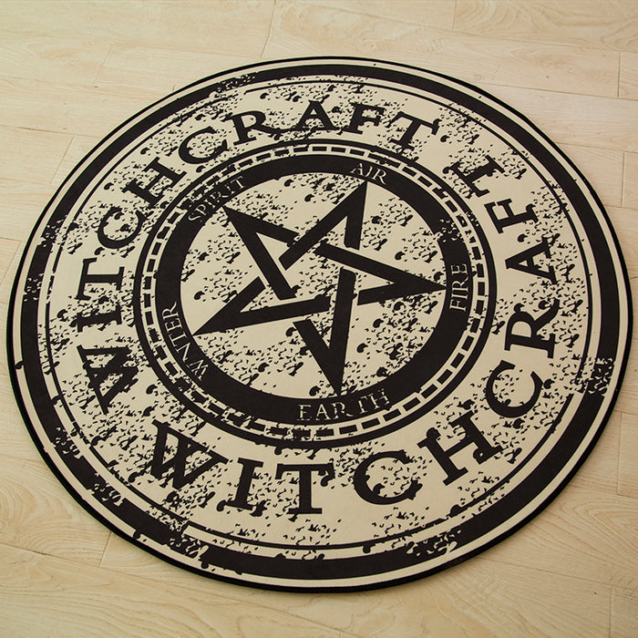 Witchcraft Pentagram Area Rug Floor Mat Witch Decor | Arcane Trail