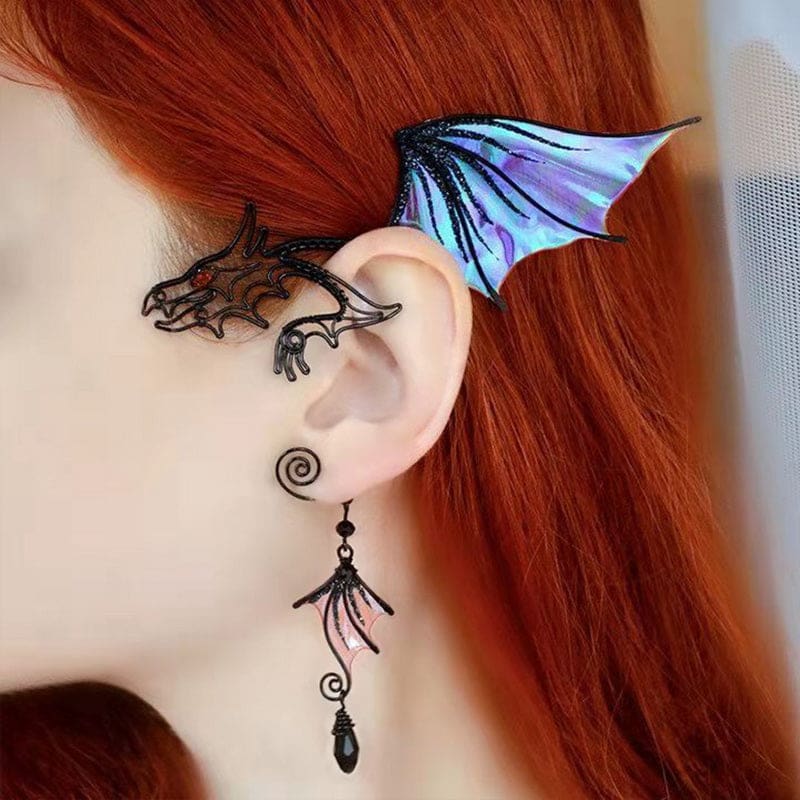 Butterfly Elven Ear Clip On Dragon Wing Elf Girl Cosplay Butterfly Elven Ear Clip On Dragon Wing Elf Girl Cosplay