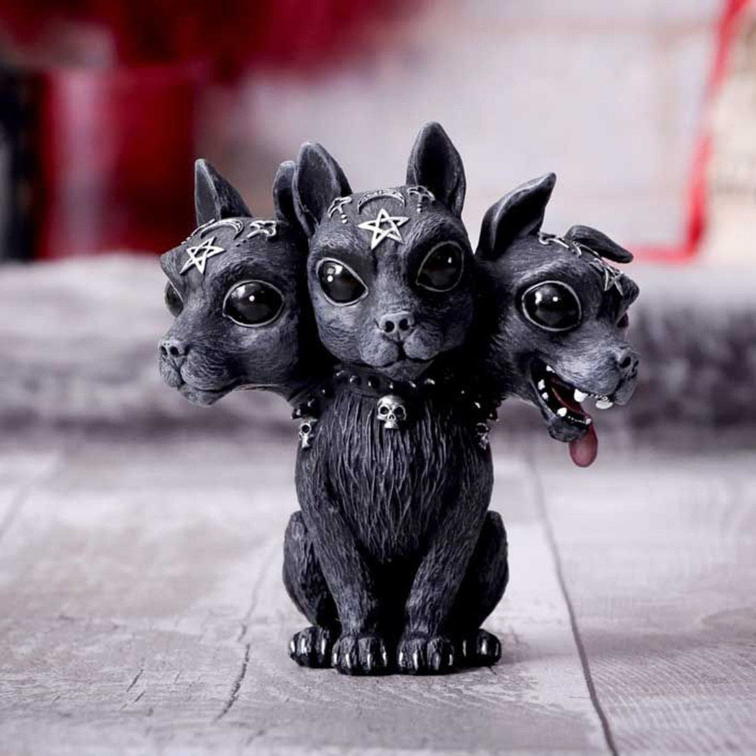 Cerberus Ornate Alter Statue Devil Dog Demon Wicca Witch Arcane Trail