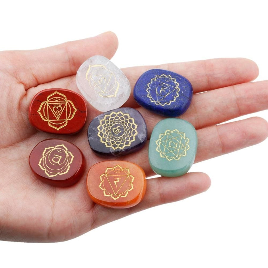 Crystal Chakra Healing Rune Stone Set Reiki Balancing | Arcane Trail