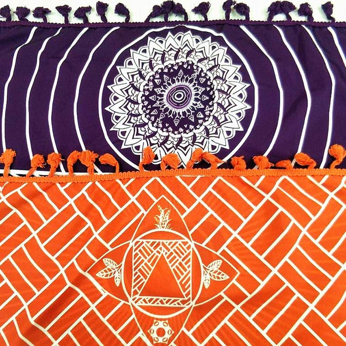 Chakra Throw Blanket Yoga Mat Spiritual Healing Rainbow | Arcane Trail
