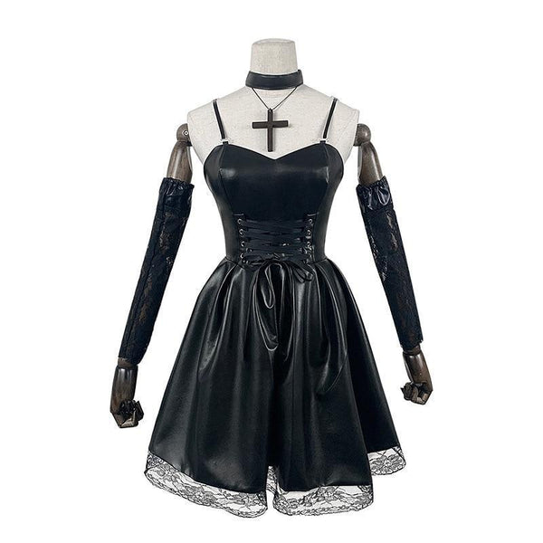 Death Note Misa Amane Cosplay Set Latex Goth Anime Girl | Arcane Trail