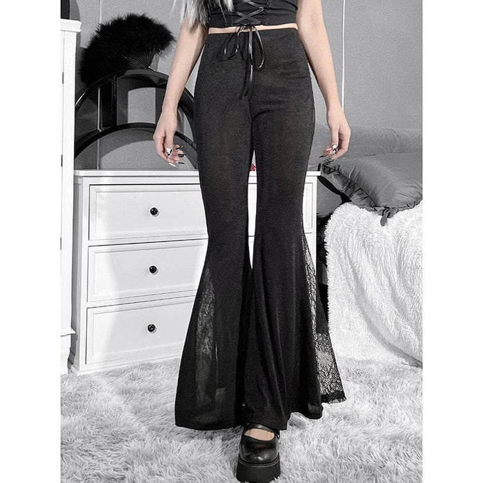 Lace Occult Bell Bottoms Pants 70s Goth Pagan | Arcane Trail