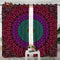 Mandala Flower Red Curtains Window Treatments Yoga | Arcane Trail