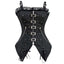 Punk Rock Boned Corset Vegan Leather Buckles Zipper | Arcane Trail
