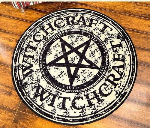 Witchcraft Pentagram Area Rug Floor Mat Witch Decor | Arcane Trail