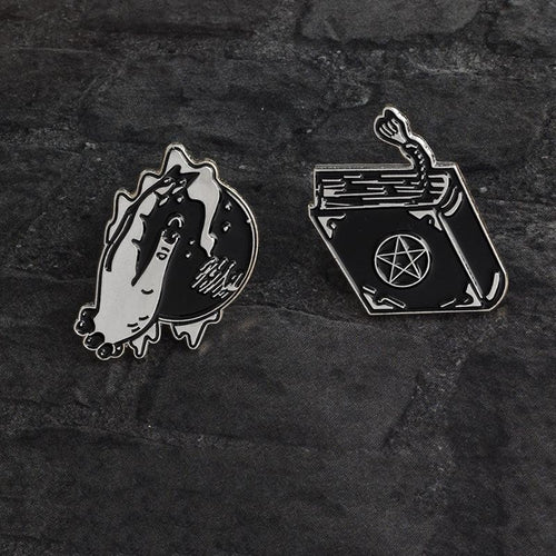 Witches Spellbook Enamel Pins Witchcraft Wicca Goth | Arcane Trail